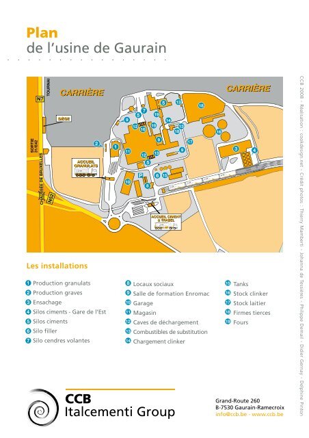 Le plan des installations - CCB