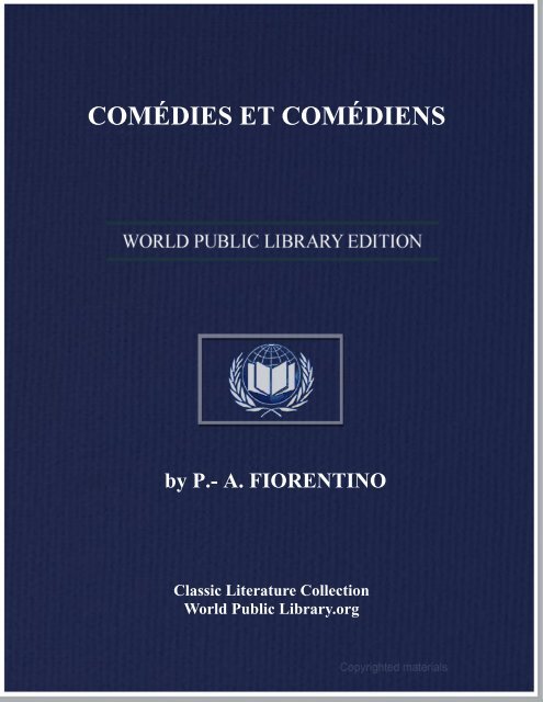 COMÉDIES ET COMÉDIENS - World eBook Library