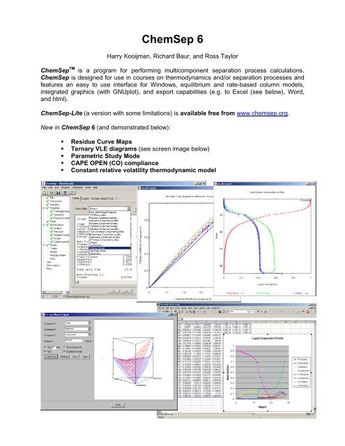 ChemSep 6 - CACHE