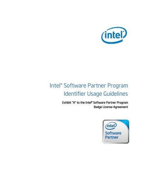 Intel® Software Partner Program Identifier Usage Guidelines