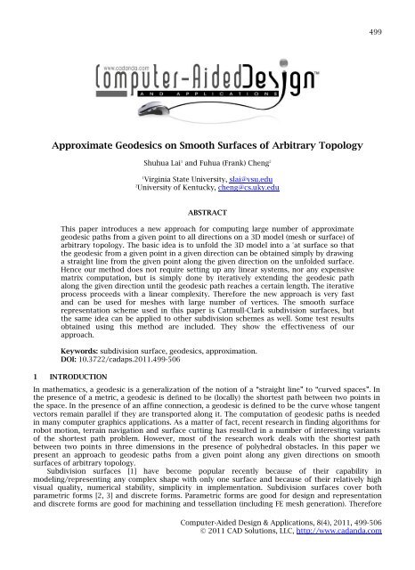 Approximate Geodesics on Smooth Surfaces of Arbitrary Topology