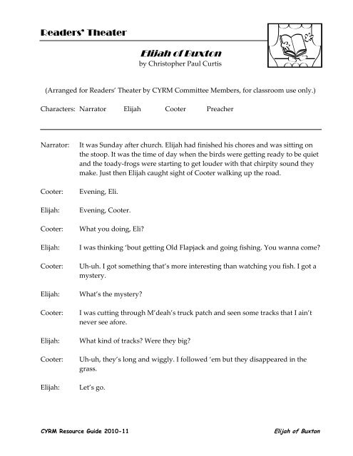 Elijah Of Buxton Characters