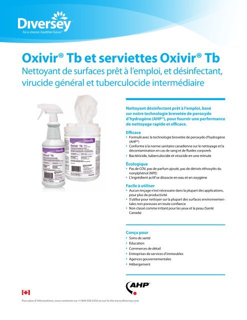 Oxivir® Tb et serviettes Oxivir® Tb - Lalema