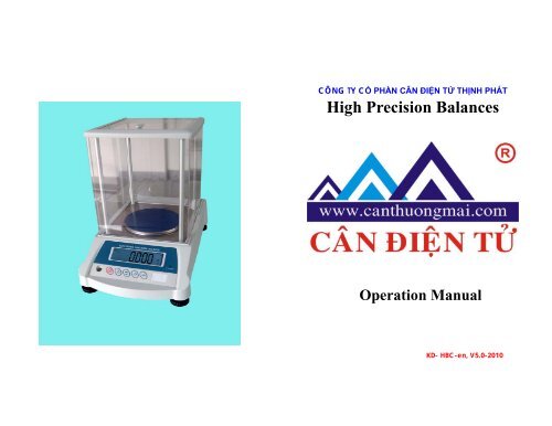 High Precision Balances Operation Manual