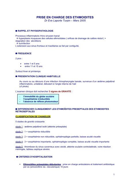 Ethmoïdite - gfrup