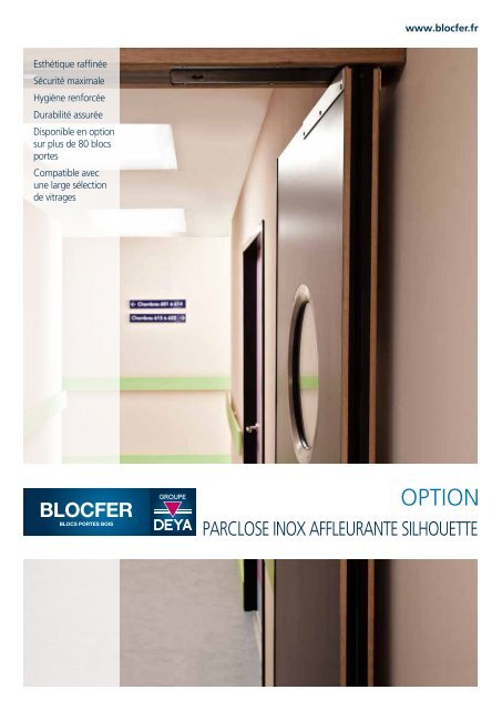 Parclose affleurante inox SILHOUETTE - Blocfer