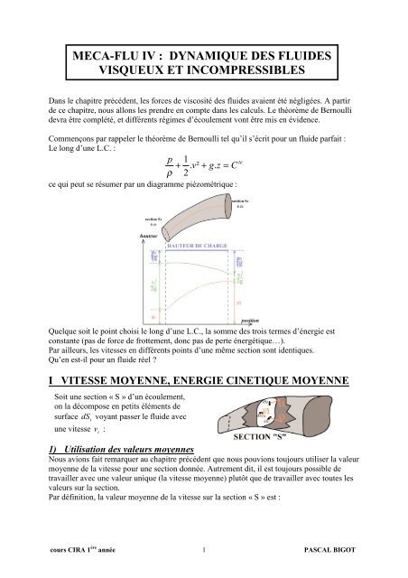 dynamique des fluides visqueux et incompressibles