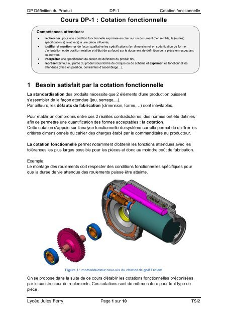 DP1 Cotation fonctionnelle
