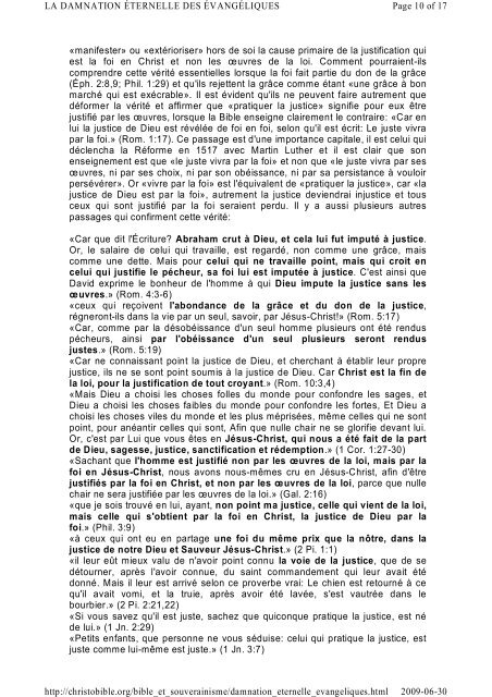 LA DAMNATION ÉTERNELLE D