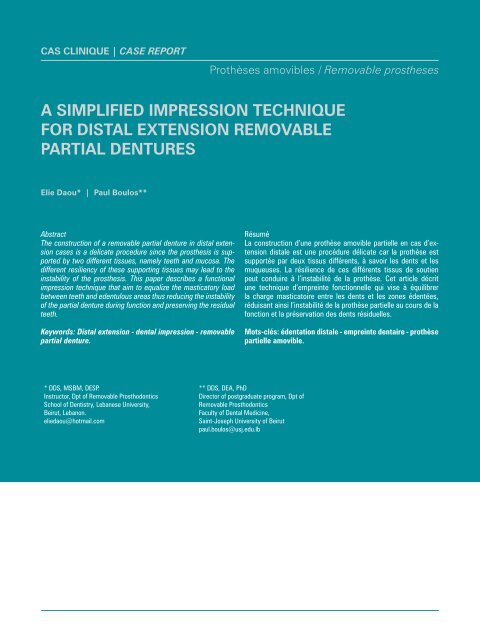 a simplified impression technique for distal extension ... - Iajd.org