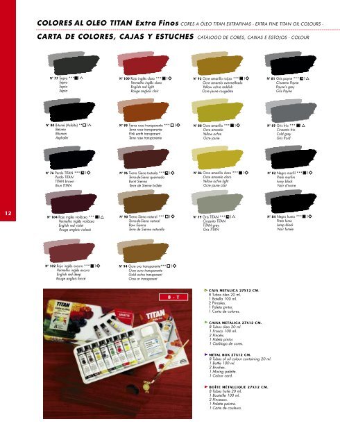 12 COLORES AL OLEO TITAN
