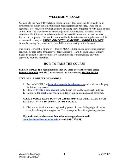 Welcome Message - Center for Development and Disability