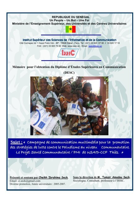 REPUBLIQUE DU SENEGAL