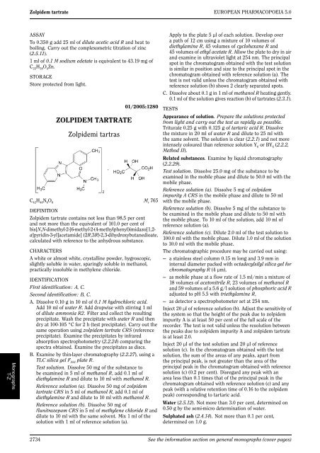 ZOLPIDEM TARTRATE Zolpidemi tartras