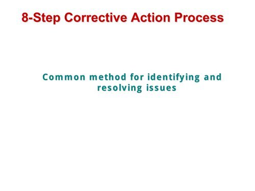 8-Step Corrective Action Process - Chrysler