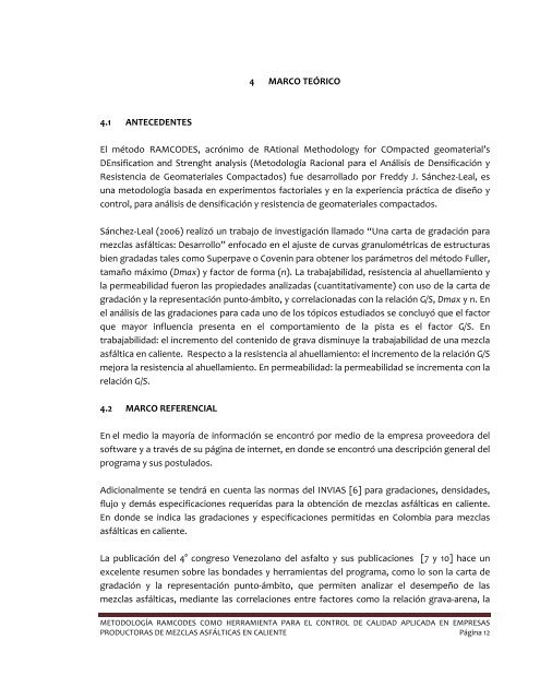 4 MARCO TEÓRICO 4.1 ANTECEDENTES El método RAMCODES ... 4 MARCO TEÓRICO 4.1 ANTECEDENTES El método RAMCODES ...