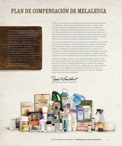 plan de coMpensación de Melaleuca