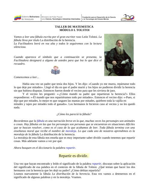 Repartir es dividir.