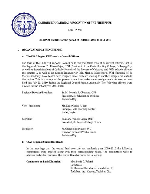 catholic educational association of the philippines region viii