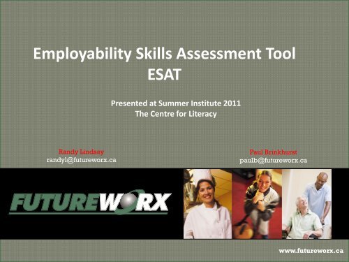 Employability Skills Assessment Tool ESAT - The Centre for Literacy ...