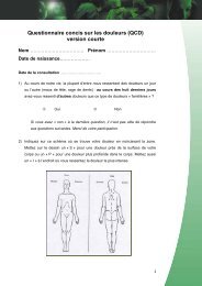 Brief Pain Inventory (BPI) - Questionnaire concis sur les douleurs