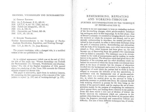 Freud - Remembering, Repeating, and Working Through.pdf