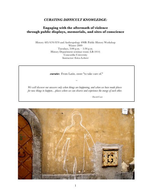 CURATING DIFFICULT KNOWLEDGE - cerev - Concordia University