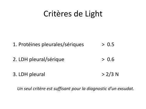 Critères de Light 1. Pro