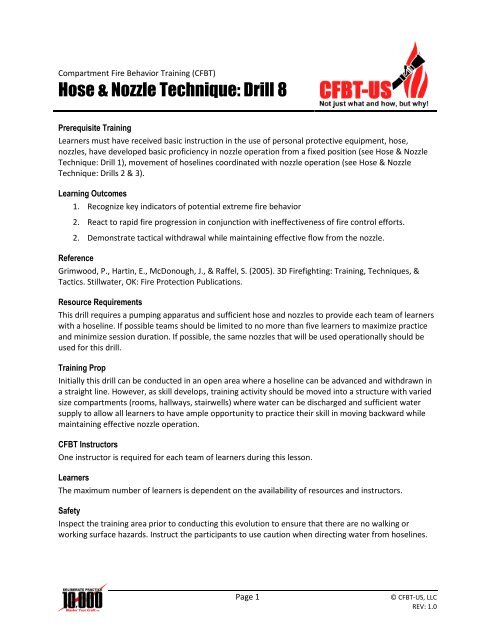 Hose & Nozzle Technique Drill 8: Tactical Withdrawal - CFBT-US!