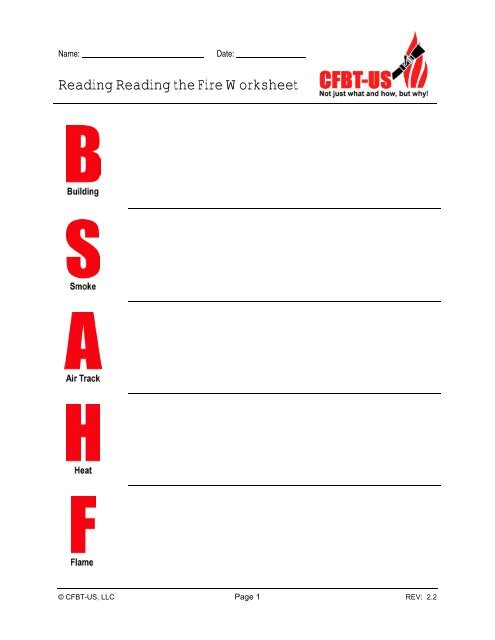 B-SAHF Worksheet - CFBT-US!