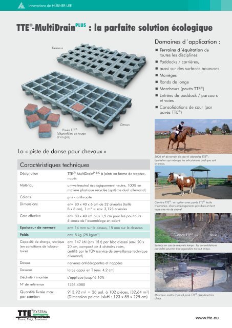 TTE®-MultiDrainPLUS : la parfaite solution écologique - Hübner-Lee
