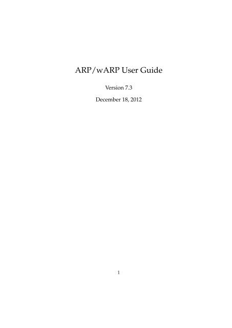 ARP/wARP User Guide - EMBL Hamburg