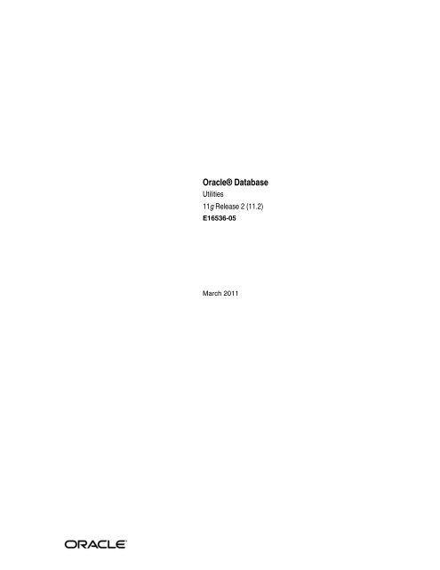 Oracle Database Utilities