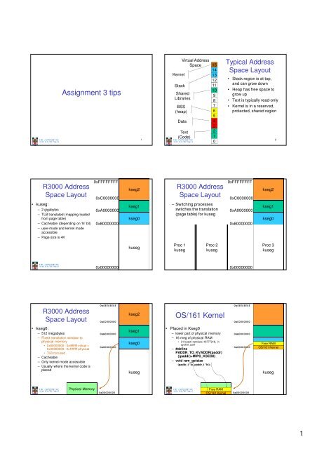 Assignment 3 tips OS/161 Kernel