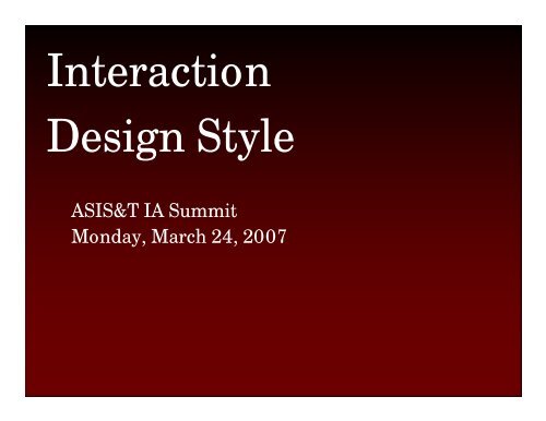 Interaction Design Style - Graphpaper