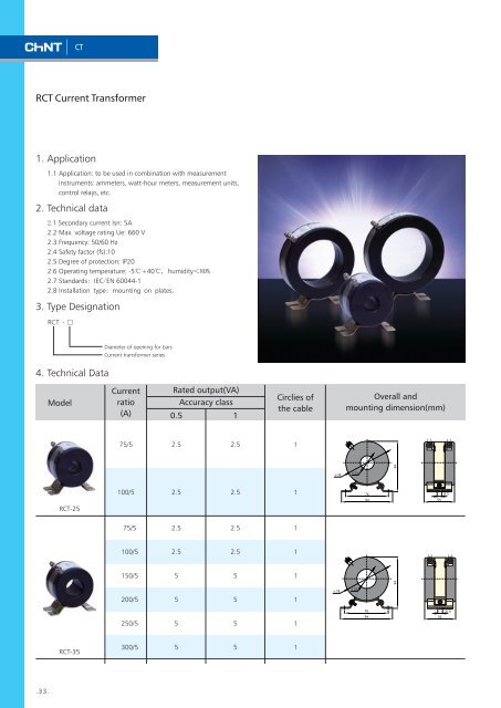 RCT Current Transformer - Chint-sy.com