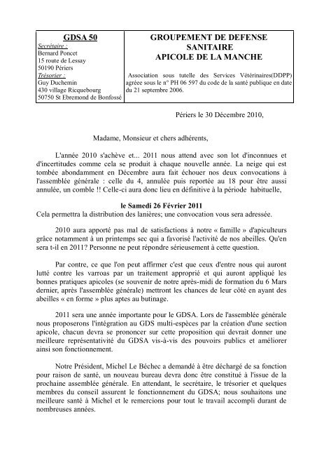 gdsa 50 groupement de defense sanitaire apicole de la manche