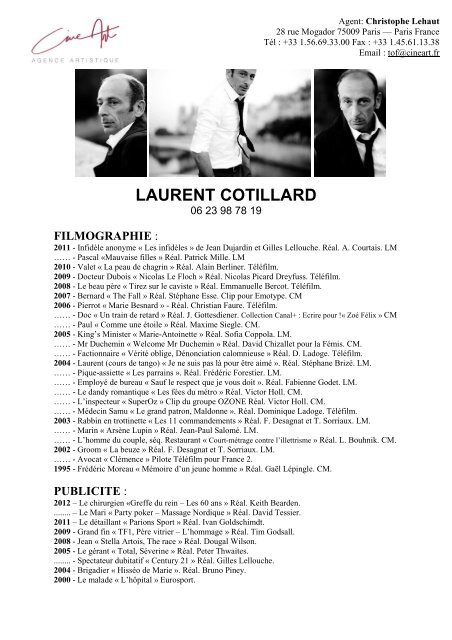 CV Laurent Cotillard - La danse