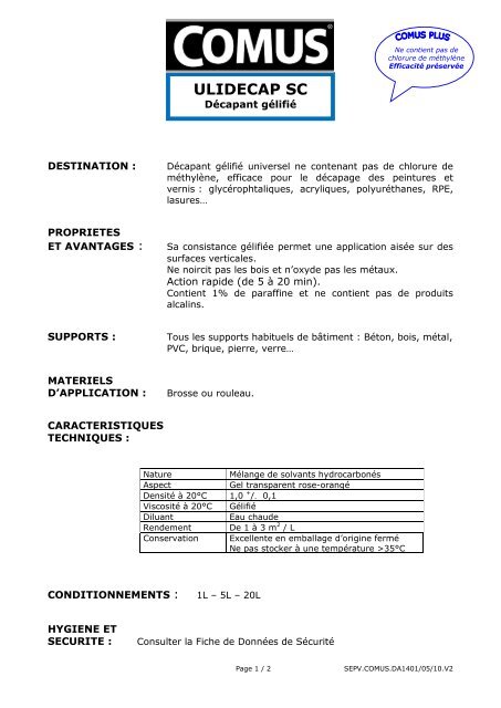 Consulter la fiche technique