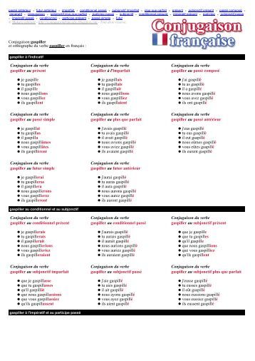 CONJUGAISON 6ème - WebLettres