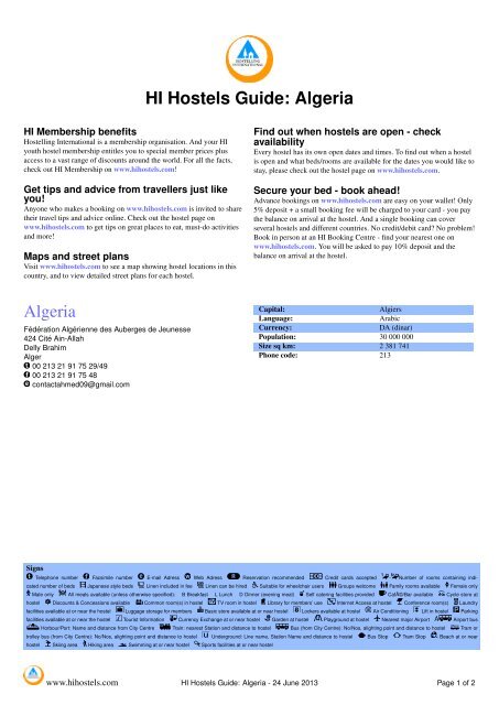 HI Hostels Guide: Algeria Algeria - Hostelling International