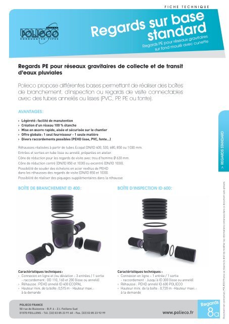 "fiche technique FT Regard Standard" au format.pdf - Polieco
