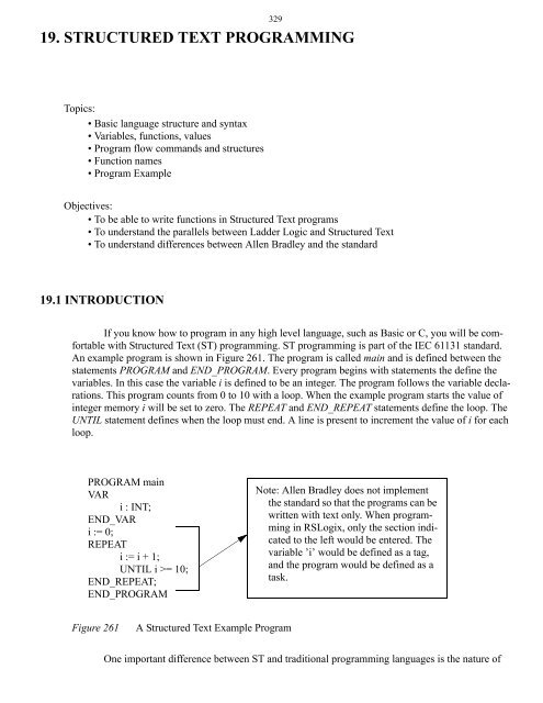 19. STRUCTURED TEXT PROGRAMMING - Claymore