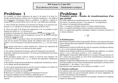 Problème 1 Problème 2