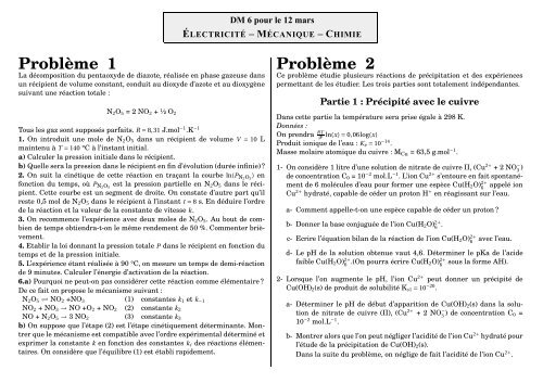 Problème 1 Problème 2