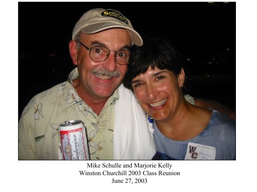 Mike Schulle and Marjorie Kelly Winston Churchill 2003 Class ...
