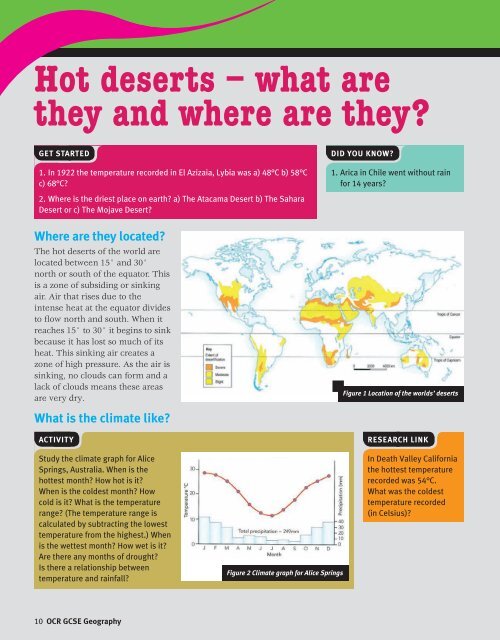 Hot deserts – what are they and where are they? - Pearson Schools