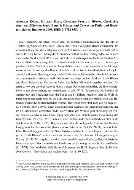 ANDREAS KÖNIG, HOLGER RABE, GERHARD STREICH, Höxter ...