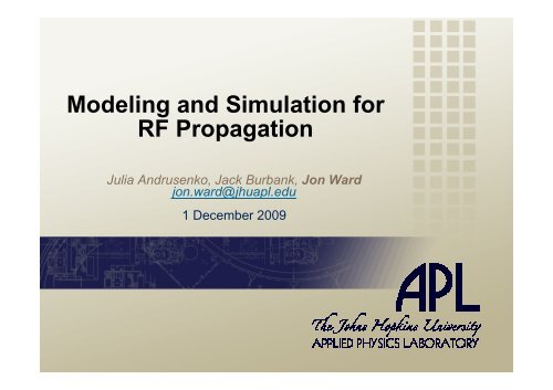 Modeling and Simulation for RF Propagation - IEEE ...