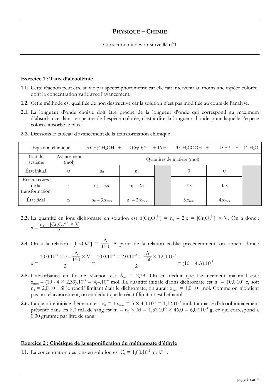 Devoir surveillé n #730 5 - Free